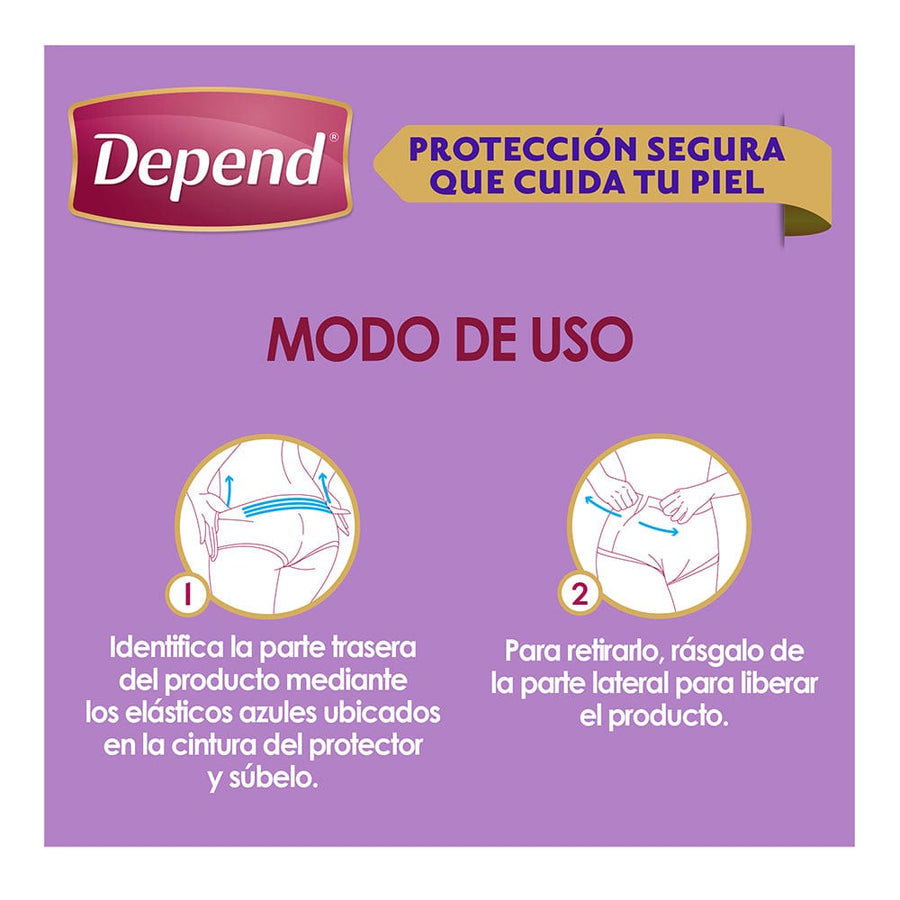 Depend® Ropa Interior Mujer Derma Protect 15s